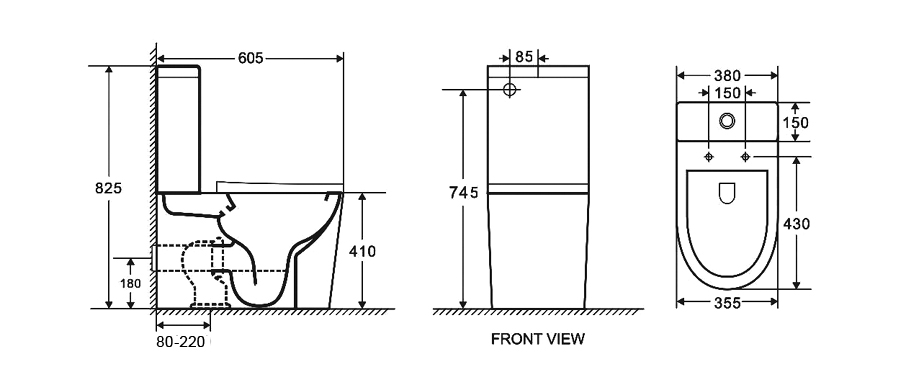 Buy OSLO Back To Wall Rimless Toilet Suite In Melbourne
