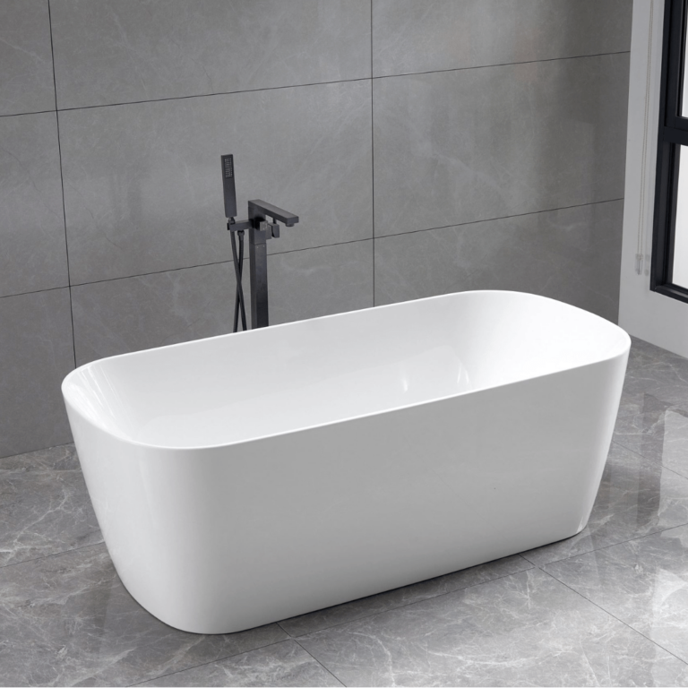 ROYAL 1500mm Back to Wall Freestanding Bath Tub in Melbourne | Topware