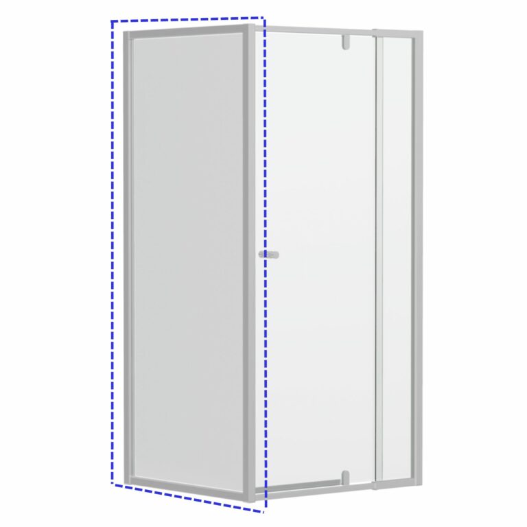 Return Panel Pivot Door Chrome Semi Frameless Shower Screen in ...