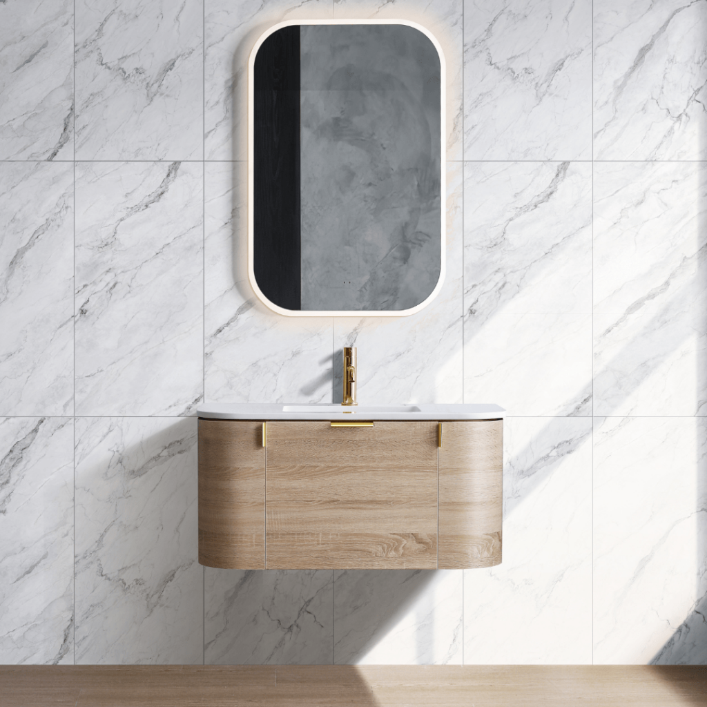 Plateau 900/ 1200/ 1500mm Natural Timber Wall Hung Vanity in Melbourne ...