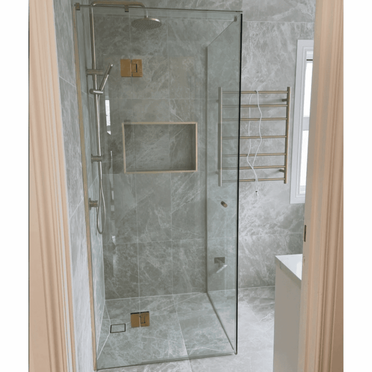 Brushed Gold Frameless Pivot Door 10mm toughened glass Classic Door ...