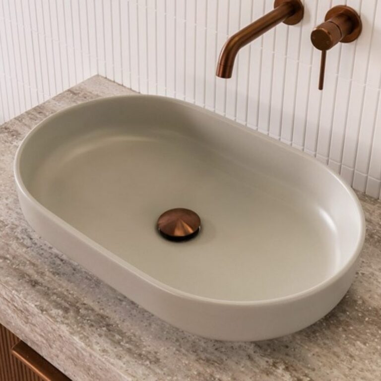 Marilyn 550mm wide Matte Concrete Counter Top Basin in Melbourne | Topware