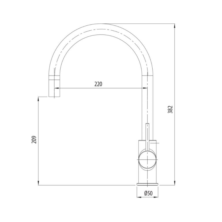 Venice Pull Out Goose Neck Sink Mixer in Chrome in Melbourne | Topware